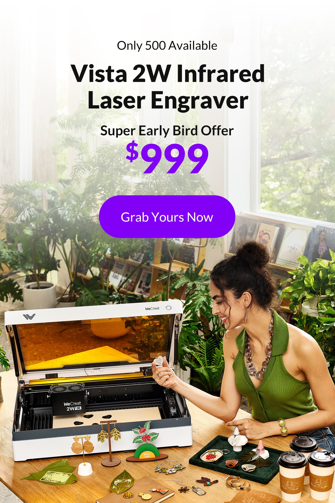 The World's 1st Auto-Lifting Laser Engraver | WeCreat