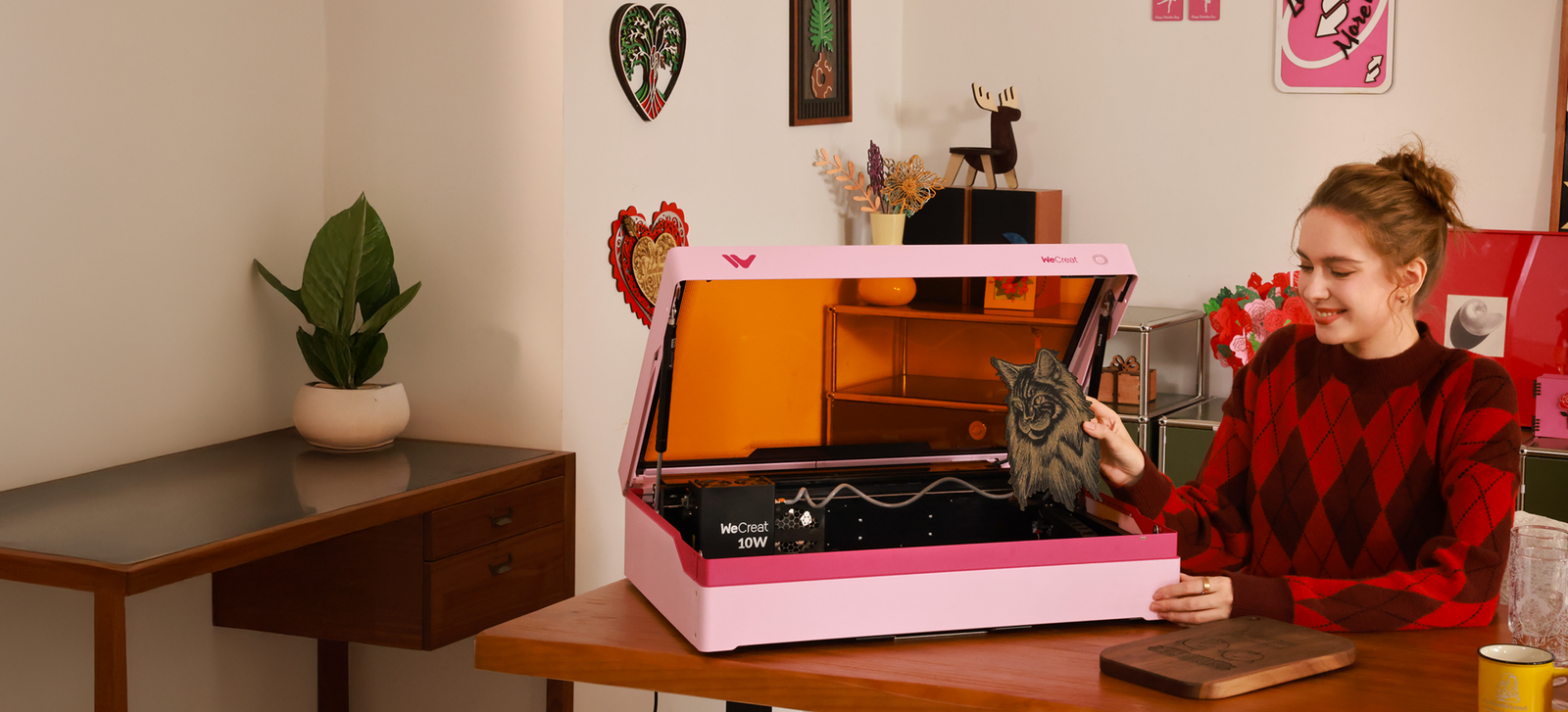 WeCreat Vista FlipLaser Engraver and Laser-Safe Vinyl Cutter