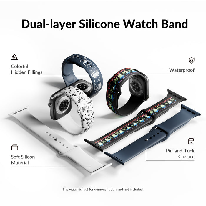 Dual-layer Silicone Watch Band