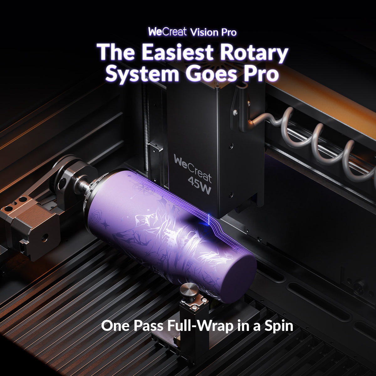 WeCreat Vision Pro – Desktop Laser Cutter with 60W-Equivalent Power for ...