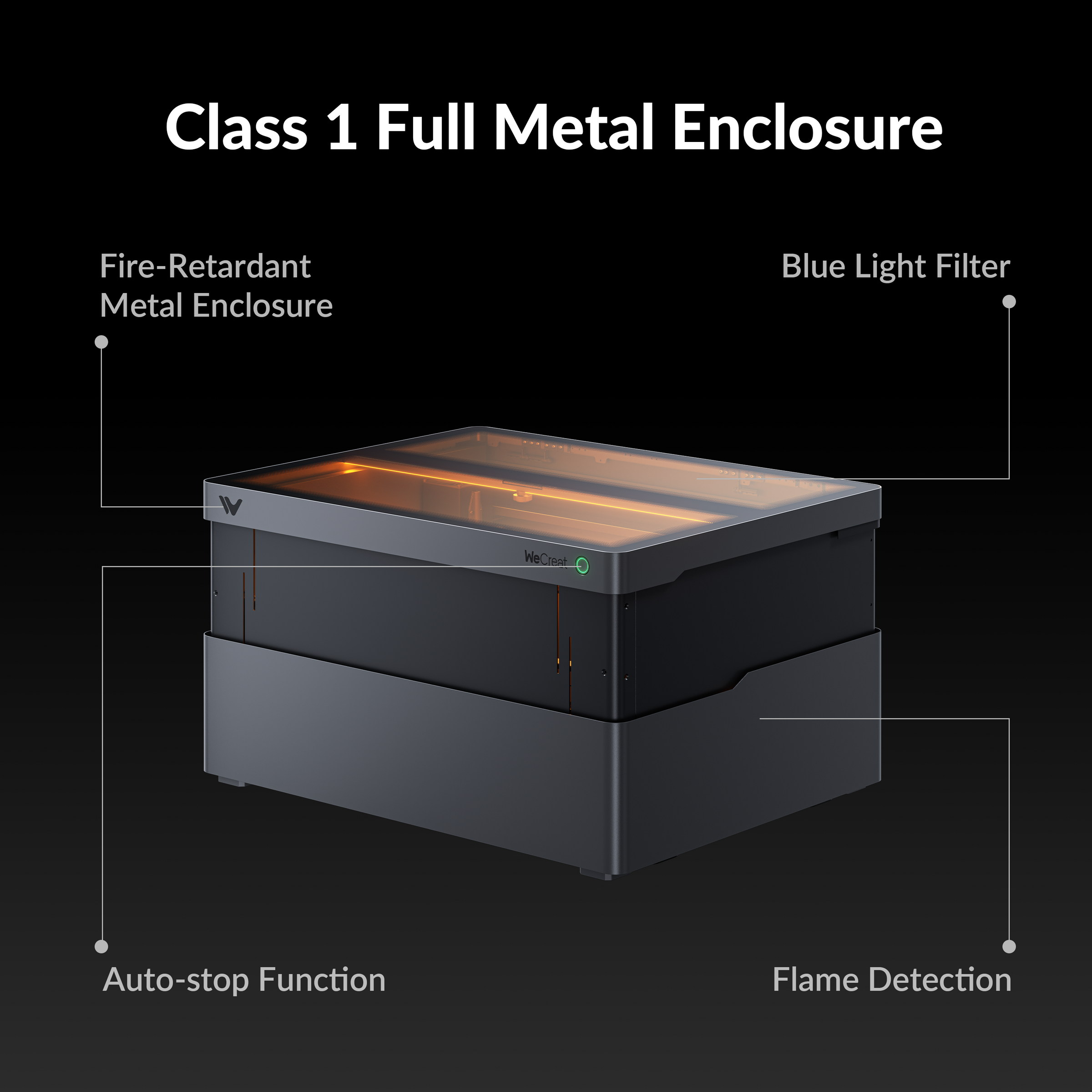 WeCreat Vision Pro – Desktop Laser Cutter with 60W-Equivalent Power for ...