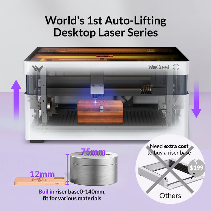 WeCreat Vision – World's 1st Auto-Lifting Enclosed Laser Engraver for ...